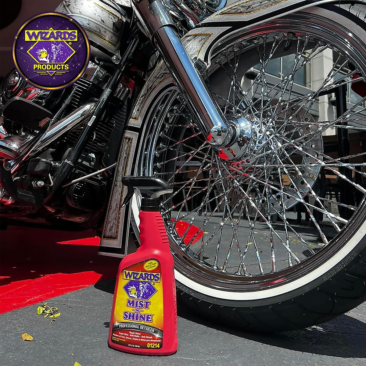 WIZARDS - Mist-N-Shine Professional Detailer, High-Gloss Car Detailing and Surface Cleaner Spray (22 oz.)