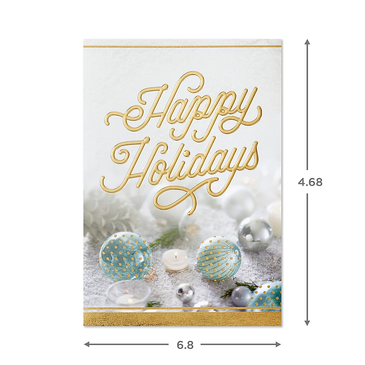 Hallmark Boxed Christmas Cards Assortment, White and Gold (40 Cards and Envelopes)