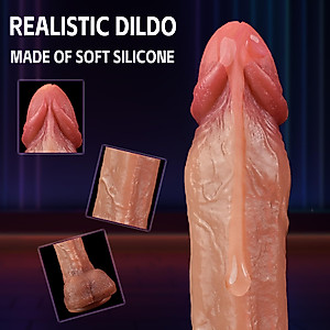 7.3in Realistic Dildo Penis Sex Toys for Beginners, Silicone G-spot Dildo Anal Prostate Toys with Suction Cup for Hands-Free Play, Flexible & Waterproof Adult Sex Toys for Women & Gay Men