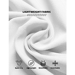 DEMOZU Men's Sleeveless Workout Swim Shirts Quick Dry Athletic Running Gym Muscle Shirts Beach Tank Top Big and Tall, White, 3XL