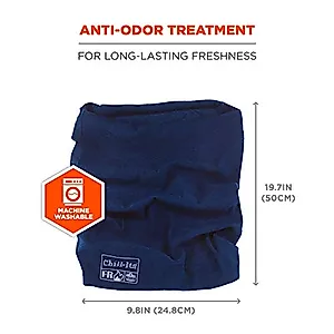 Ergodyne Chill-Its 6486 Fire Resistant Headband, Multifunctional Headwear, Moisture-Wicking, Navy, 10 x 8 x 0.5 Inch