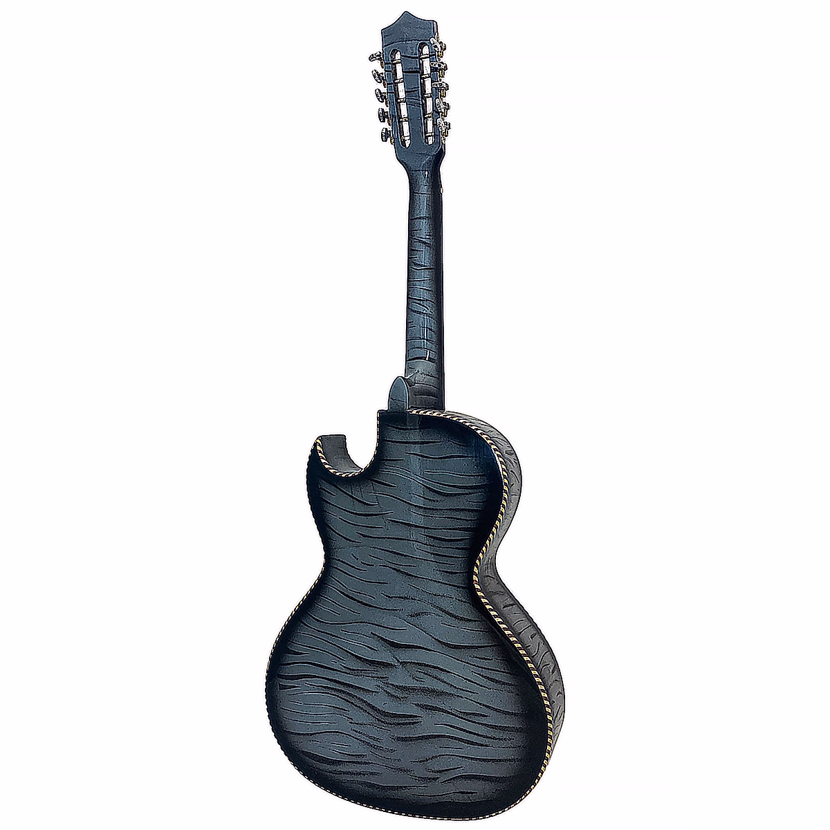 D'Luca Paracho 10-String Bajo Quinto Acoustic-Electric Right-Handed Tiger Grey (DL-PQ1-EQ-TG)