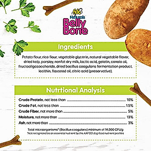 Fido Belly Bones for Dogs, 21 Yogurt Flavor Mini Dog Dental Treats (Made in USA) - 21 Count Dog Treats for Small Dogs - Plaque and Tartar Control for Fresh Breath, Digestive Health Support