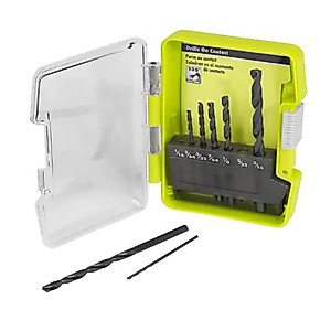 Round Shank Black Oxide Drill Bit Set. 7 Piece
