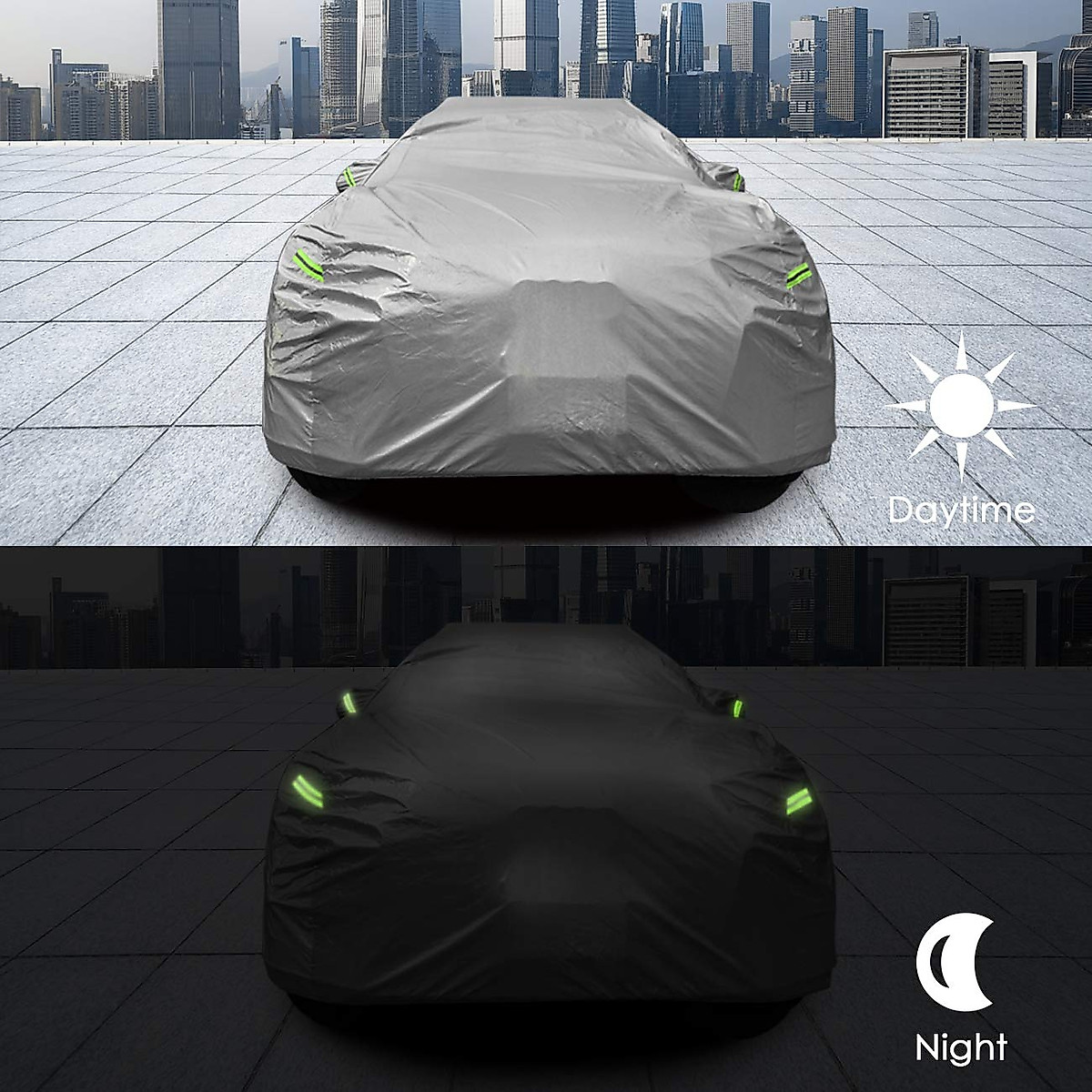 Truck Cover Waterproof All Weather Compatible with 1990-2021 F-150 Full Outdoor Truck Pickup Car Covers Lightweight Breathable Covers for Car UV Protection/Windproof/Dustproof/Scratch Resistant