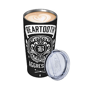 ONIAWO Beartooths Band Stainless Steel Insulated Tumbler 20oz with lid Travel Mug with Straw for Cold Hot