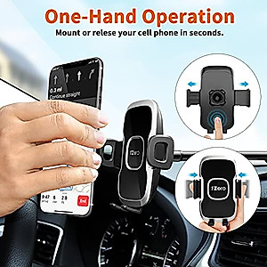 1Zero Solid Car Truck Phone Mount Holder with 14-Inch Gooseneck Long Arm, Windshield Window Mobile Holders w/Industrial-Strength Suction Cup, Anti-Shake Stabilizer Compatible All Cell Phones iPhone