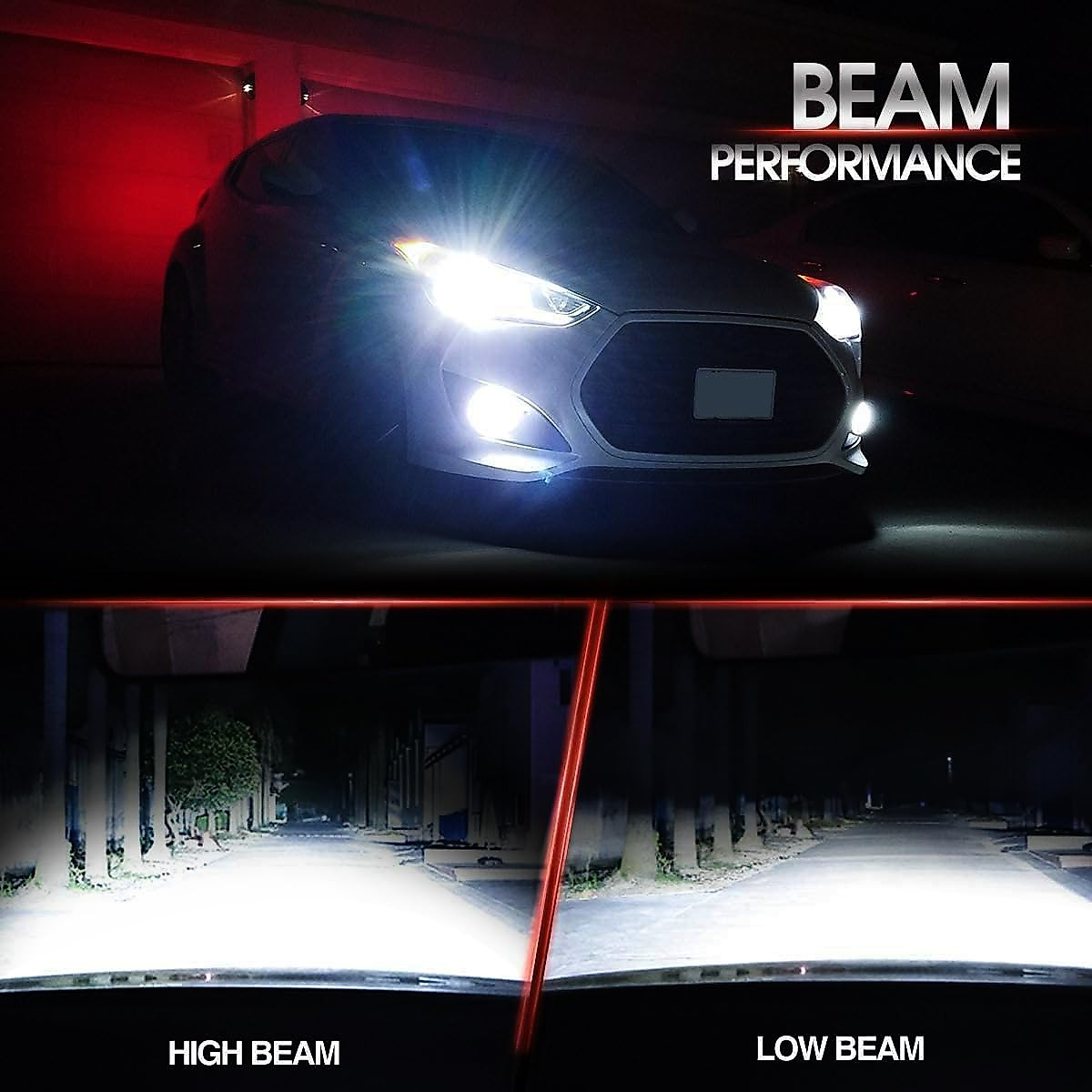 Torchbeam D3S HID Headlight Bulbs, 6000K Cool White, High/Low Beam, Xenon Replacement Bulbs with Metal Stents Base, for 12V Car, Pack of 2