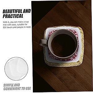 EXCEART 4pcs Resin Coaster Molds Silicone Coaster Mold Coaster Resin Mold Tray Oval Silica Gel Coaster Mold Silicone Tray Mold Tuile Molds Silicone Tray Resin Mold Resin Tray Molds