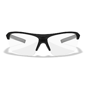Wiley X 4004 Guard Advanced Glasses Smoke Grey Clear Lenses Matte Black Frame
