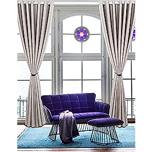 TECVINCI Magnetic Curtain Tiebacks with Upgrade Larger Magnet, 2 Pack 16 Inch Drapery Holdbacks for Indoor & Outdoor Curtain - Gold