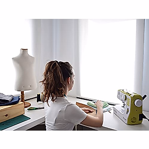 Bruxel Linda Portable Sewing Machine | Easy-To-Use Beginners Sewing Machine with 12-Stitches |Foot Pedal Included | Sewing Machine Accessories Green