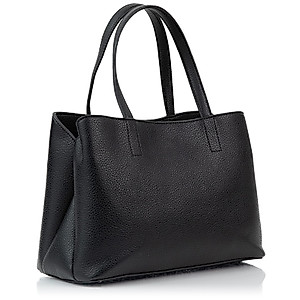 Calvin Klein Adeline Triple Compartment Satchel, Black/Silver,One Size