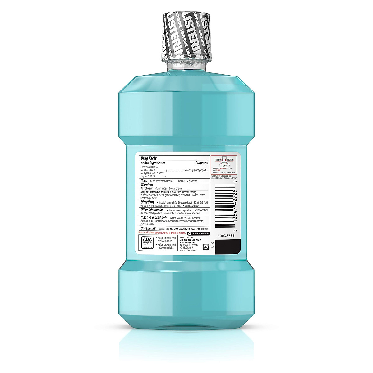 Listerine Antiseptic Mouthwash, Cool Mint - 500 ml (Pack of 4)