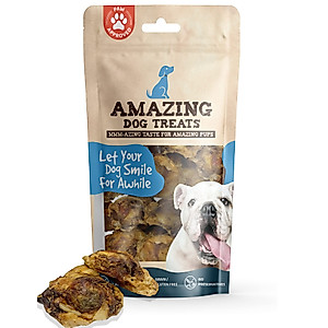 Amazing Dog Treats - Meaty Knee Cap Bones (5 Count) - Sourced from Premium Grass Fed Cattle - Knee Cap Bones for Dogs - Long Lasting Dog Chew Bones - Smoked Tasty Dog Bones for Aggressive Chewers