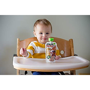 Sprout Organic Baby Food, Stage 3 Pouches, Root Veg & Beef, Creamy Veg & Chicken, Harvest Veg & Chicken Variety Pack, 4 Oz Purees (Pack of 18)