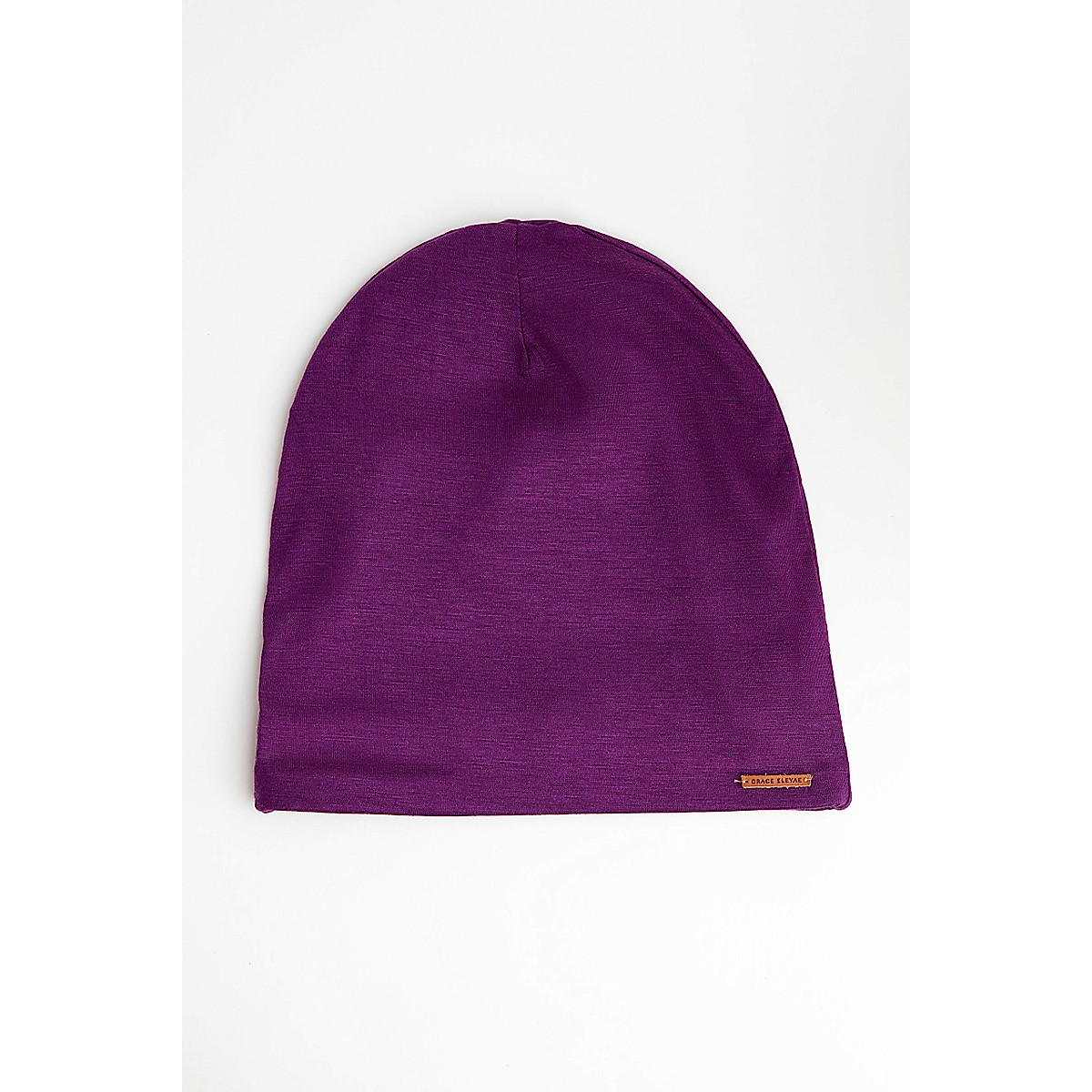 Grace Eleyae GE Sleep Cap | Slap Silky Adjustable Satin Lined Cap Stylish Premium Quality Beanie Hat Head Cover for Curly Hair Women Soft & Smooth One Size Fits All (Purple)