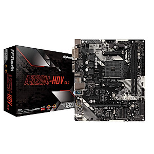 ASRock AMD Ryzen AM4 Compatible with A320 Chip MicroATX Motherboard A320M-HDV R4.0