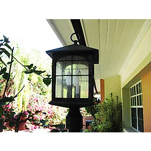 Home Decorators Collection Brimfield 3-Light Outdoor Aged Iron Post Light