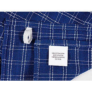 KAF Home Assorted Flat Kitchen Towels | Set of 10 Dish Towels, 100% Cotton - 18 x 28 inches | Ultra Absorbent Soft Kitchen Tea Towels | Perfect for Cooking, Cleaning, and Drying Hands (Navy)