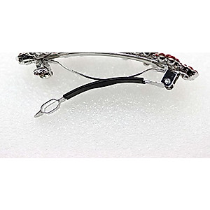 Faship Gorgeous Black Crystal Flower hair Barrette