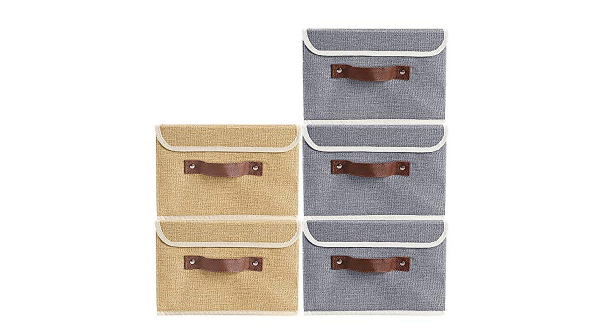 Lucky Monet Linen Storage Bins - Collapsible & Elegant Organizers