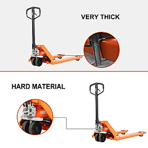 Tory Carrier Manual Pallet Jack Lift 5500lbs Capacity, Hand Pallet Truck 48” L×27” W Fork Size
