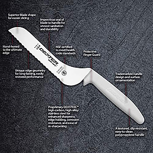 Dexter-Russell 5" Scalloped Offset Slicer, S163-5SC-PCP, SANI-SAFE series