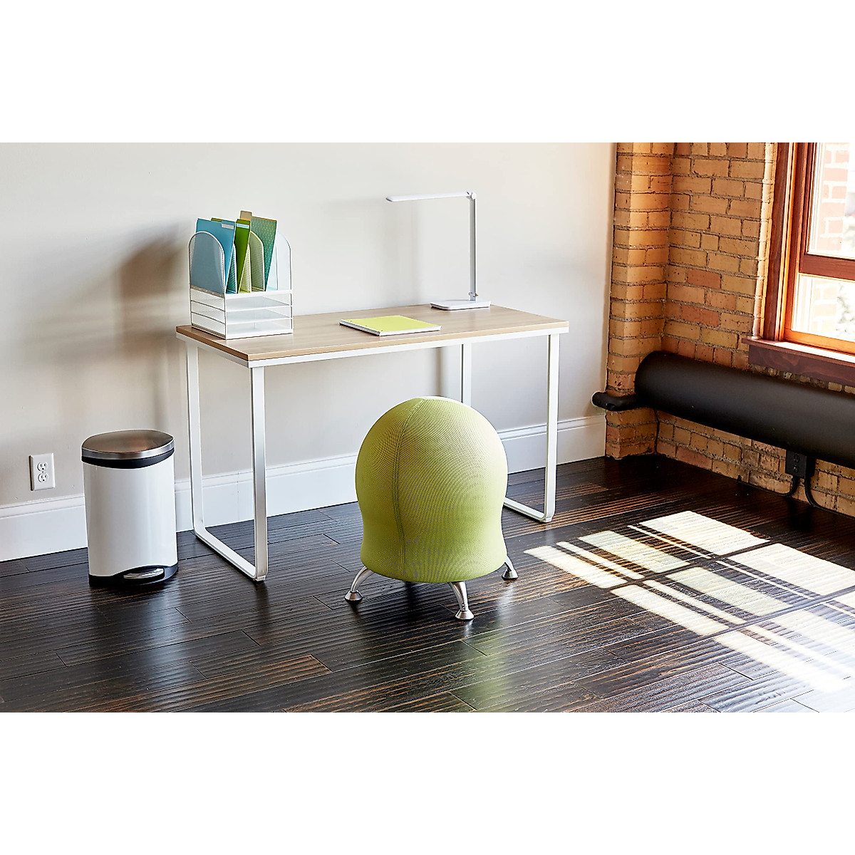 Safco Products 4750GS Zenergy Ball Chair, Grass, Low Profile, Active Seating