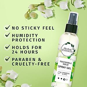 Herbal Essences Hair Spray Gel for Curly Hair, Styling Gel for Women, Touchable Hold, 5.7 Fl Oz (Pack of 3)
