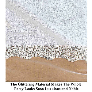 Partisout Sequin Fabric Glitter Fabric 1 Yard Fabric by The Yard Little Mermaid Fabric Material Fabric Sparkly Fabric Mesh Fabric Vinyl Fabric Sequence Fabric Material for Sewing