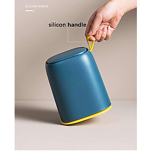 Originals 1.5L Mini Countertop Trash Can, Blue, Made of Eco-Friendly ABS+PP Material, BPA-Free, Easy to Clean and Wash, with Silicone Handle, Snap-On Design, Odor Control