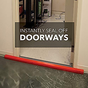 Quick Dam's Insta-Dam, Instant Flexible Indoor Flood Dam, 2in High x 4ft Long, Orange