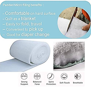 Little Grape Land Baby Play Mat for Floor, Tummy Time Mat Newborn Raccoon Themed, Activity Gym Play Mat for Babies Toddlers Infants