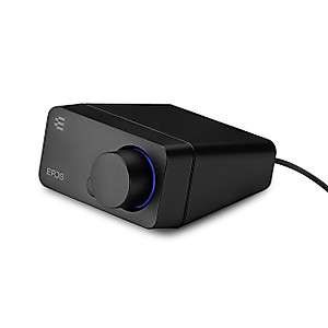 EPOS GSX 300 - External Computer Sound Card - High-Resolution Stereo & 7.1 Surround Sound - LED Volume Dial; Customizable Smart Button - Windows 10 Synchronized
