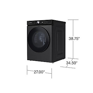 Samsung DVE53BB8700VA3 Bespoke 7.6 cu. ft. Ultra Capacity Super Speed Dry and AI Smart Dial Electric Dryer, Brushed Black