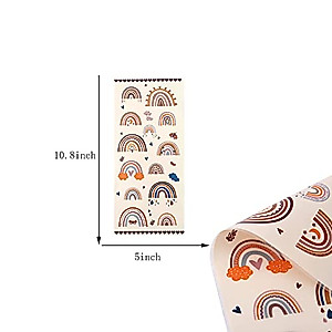 RS 50Pcs Boho Rainbow Cellophane Bags Boho Rainbow Candy Bags Rainbow Party Bags Goodie Bags Treat Bags with 50Pcs Twist Ties for Boho Rainbow Themed Birthday Party Bags