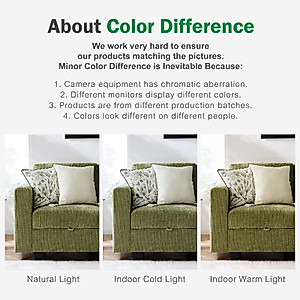 ABCASA 118" Modular Sectional Couches for Living Room, No Compressed No Sagging, 6 Seat Sofa Couch with Storage, Easy to Install - Corduroy Green