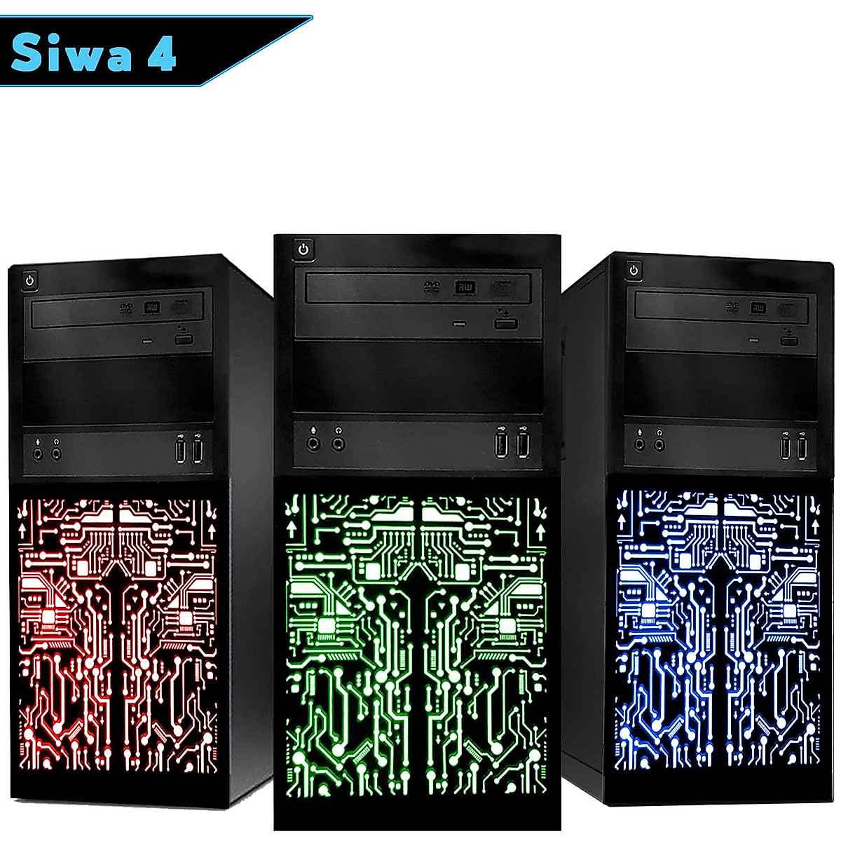 Gaming PC Desktop Intel core i7 3rd Gen 3.4GHz, TechMagnet Siwa with AMD RX-550 4GB DDR5, 16GB RAM, 1TB SSD, HDMI, DVI, VGA, RGB Keyboard, Mouse, Wi-Fi, Windows 10 Professional (Renewed)