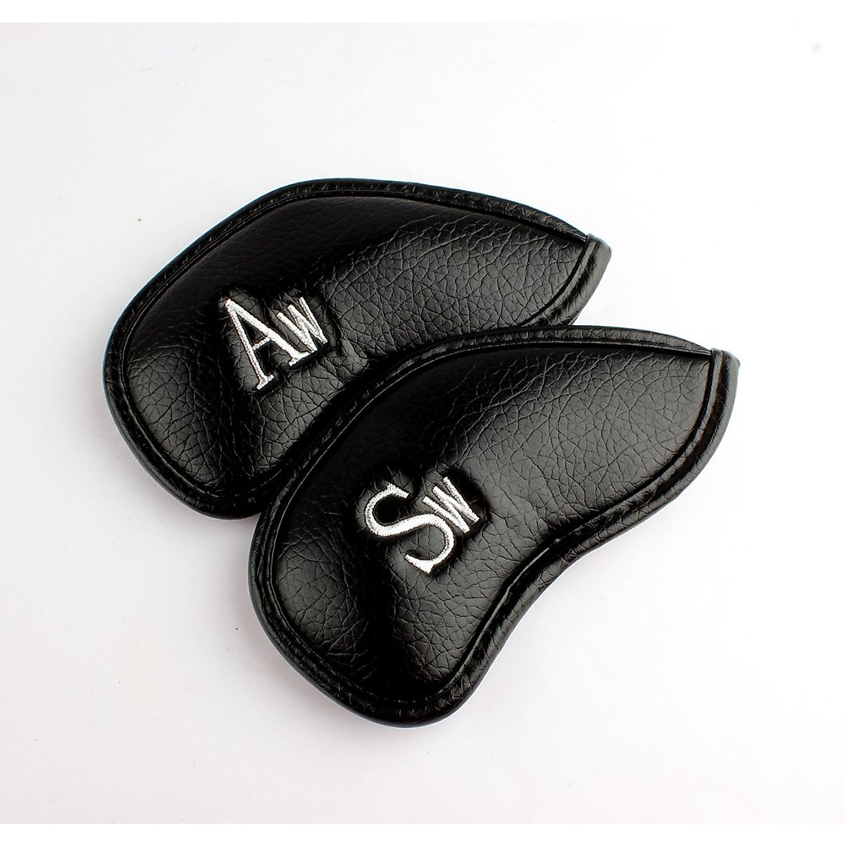 Craftsman Golf 10pcs Black Skull Thick Pu Synthetic Leather Golf Iron Head Covers Set Headcover Skull Fit All Brands Callaway, Ping, Taylormade, Cobra, Etc.