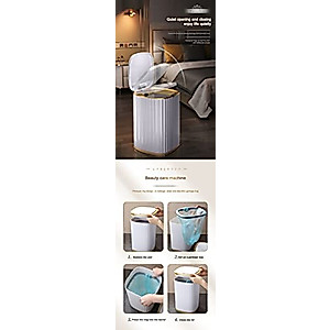 Smart Sensor Garbage Bin Kitchen Bathroom Toilet Trash Can Best Automatic Induction Waterproof Bin with Lid 10/15L (10L B)
