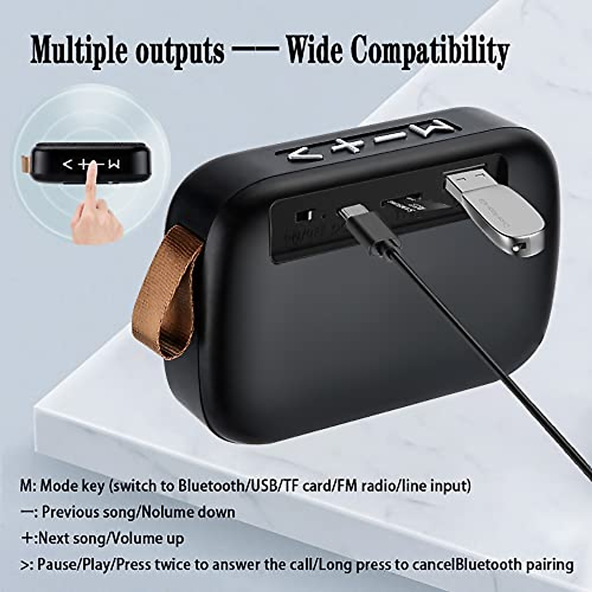 Bluetooth Speakers,IPX7 Waterproof Shower Speakers,Portable Wireless Speaker with Stereo Sound,Support FM Radio,Outdoor Wireless Speaker for iPhone iOS/Android at Party, Travel, Beach, Home, Camping