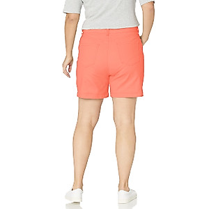 Gloria Vanderbilt Women's Amanda Basic Jean Short, Peach Orchard, 18