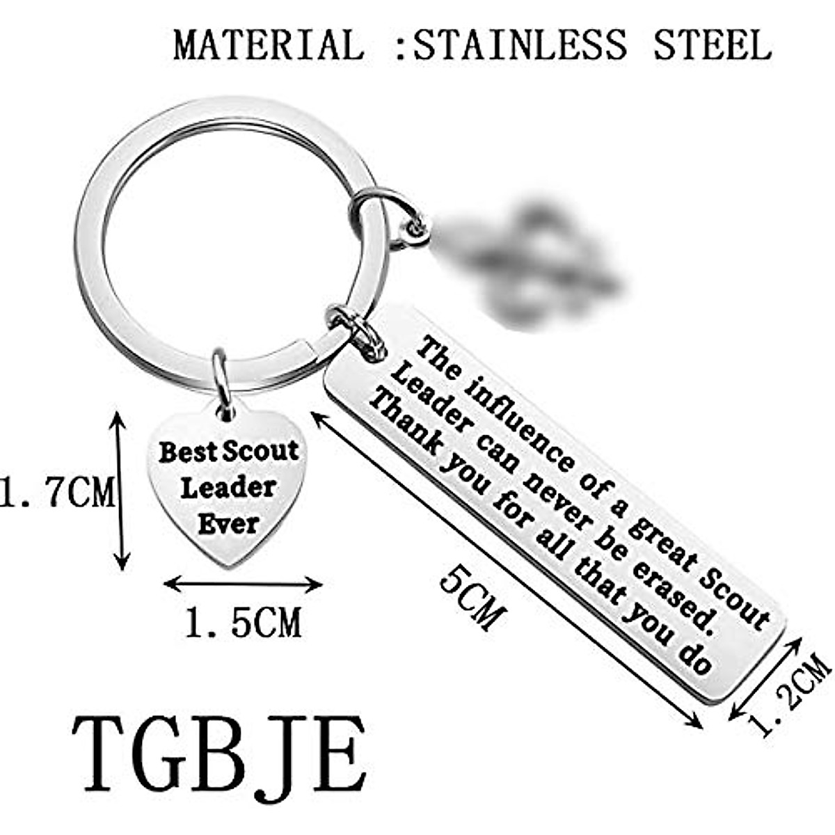 TGBJE Scout Leader Gift Troop Leader Gift Thank You for All That You Do Leader Appreciation Gift Leader Gifts (Leader Keychain)