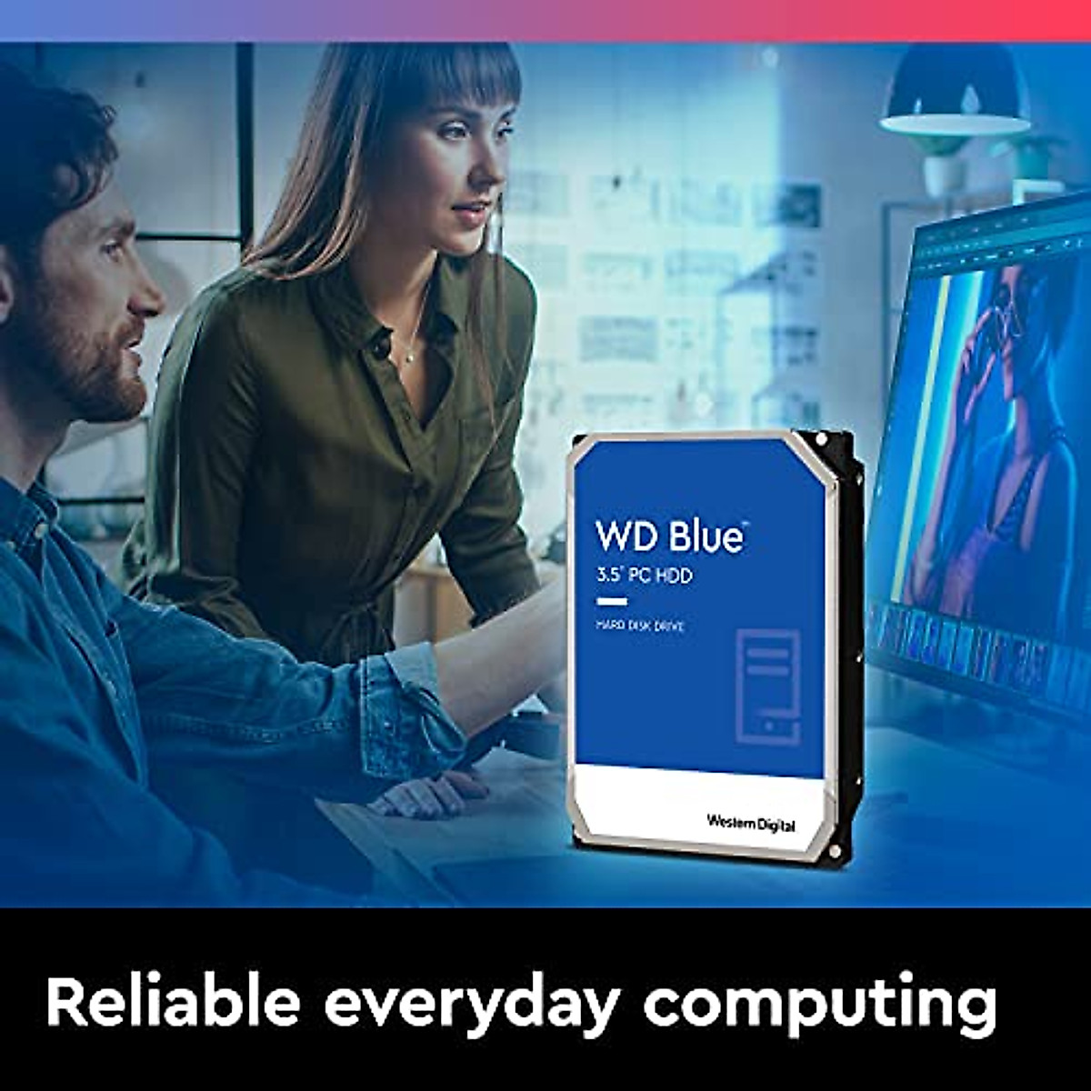 Western Digital 2TB WD Blue PC Internal Hard Drive & 500GB WD Blue SN570 NVMe Internal Solid State Drive SSD - Gen3 x4 PCIe 8Gb/s, M.2 2280, Up to 3,500 MB/s - WDS500G3B0C