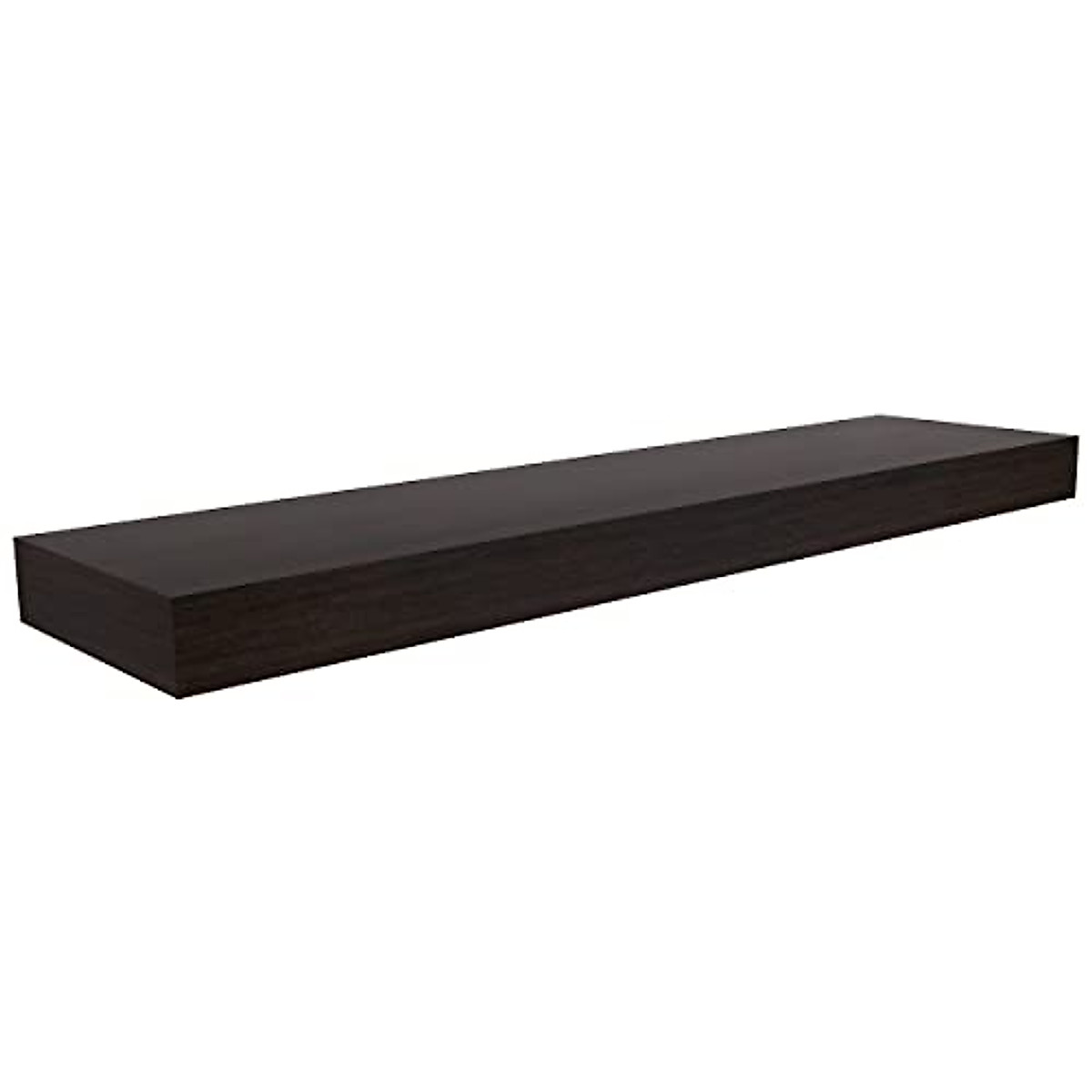 Ballucci Floating Shelf, 24" L Wood Wall Mounted Ledge with Invisible Brackets for Living Room, Bedroom, Bathroom, Kitchen, Nursery, 6" Deep - Espresso