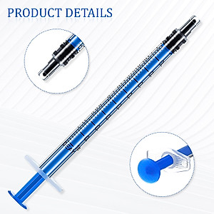 Nuanchu 15 Pieces 1 ml Plastic Syringes with Measurement Multiple Uses Tools for Measuring Liquids, Watering, Feeding Pets, Oil or Glue Applicator