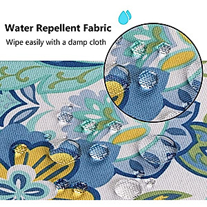 EHouseHome Patio Chair Seat Cushion Covers,Washable UV Resistant Slip Covers Replacement,Waterproof Outdoor Furniture Cushion Pillow Seat Cover for Couch,Garden,Sofa,22"×22"×4"(4 Covers Only,Paisey)