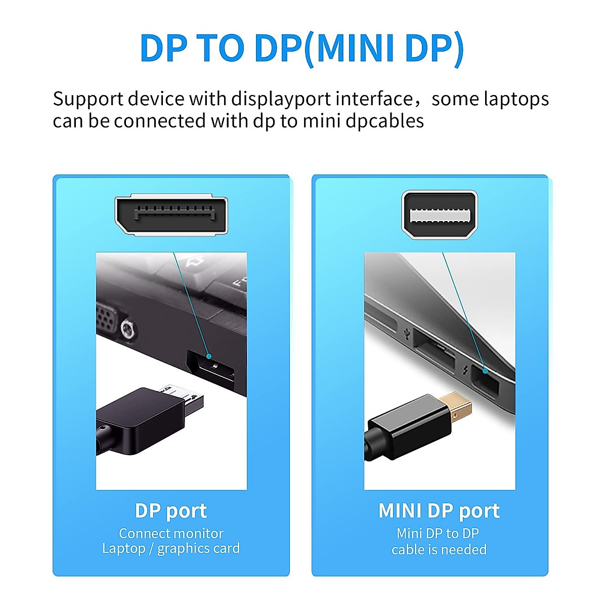 ALYYDBG 8K Display Port Switch, Bidirectional DP 1.4 Switcher Box with One-Click Switching, Supports 2 in 1 Out / 1 in 2 Out; 8K@60Hz, 4K@120Hz, 1080P@240Hz for PC Monitor Laptop