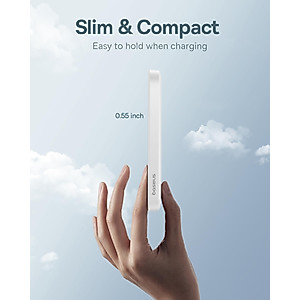 Baseus for Magsafe Battery Pack, 5000mAh Wireless Portable Charger for iPhone, PD 20W Magnetic Power Pank Fast Charging with USB-C Cable, Slim Magsafe Charger for Apple iPhone 15/14/13 Series, AirPods